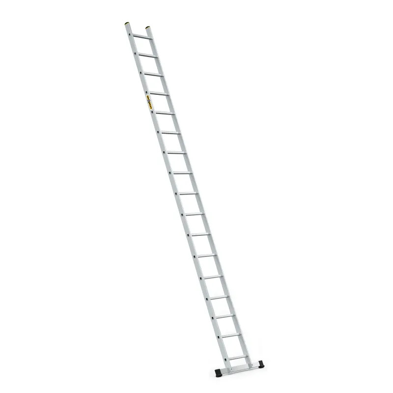 Hliníkový žebřík PRO jednodílný, 17 příček, 150 kg