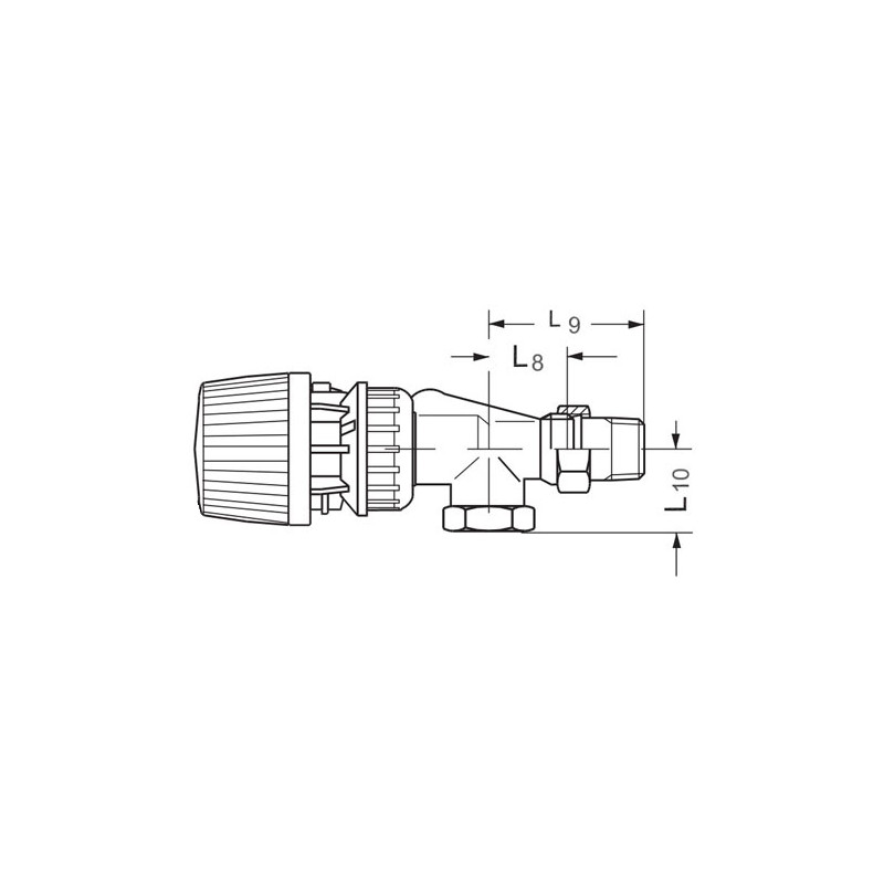 Termostatický radiátorový ventil RA-N 1/2", rohový